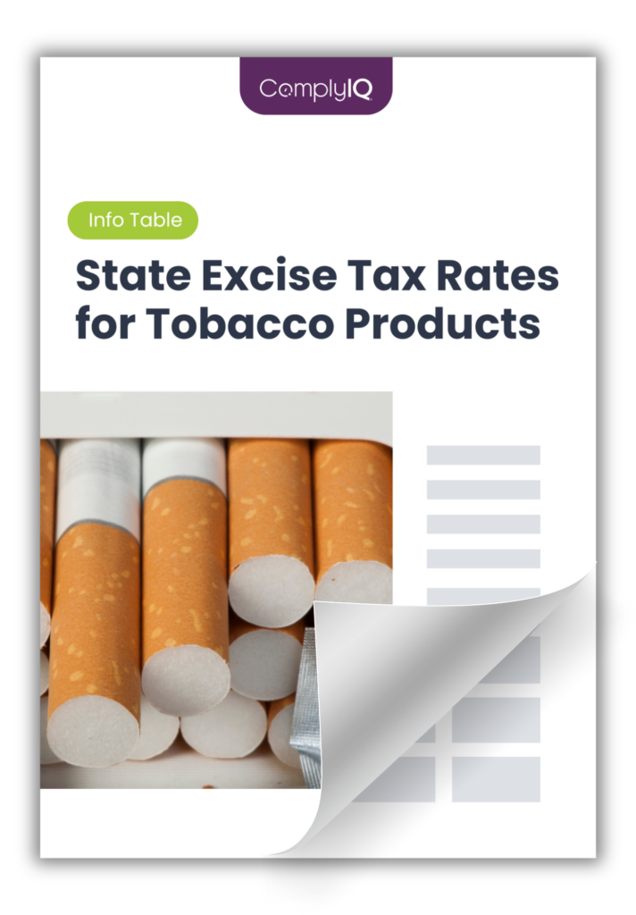 2025 State Excise Tax Rates for Tobacco Products